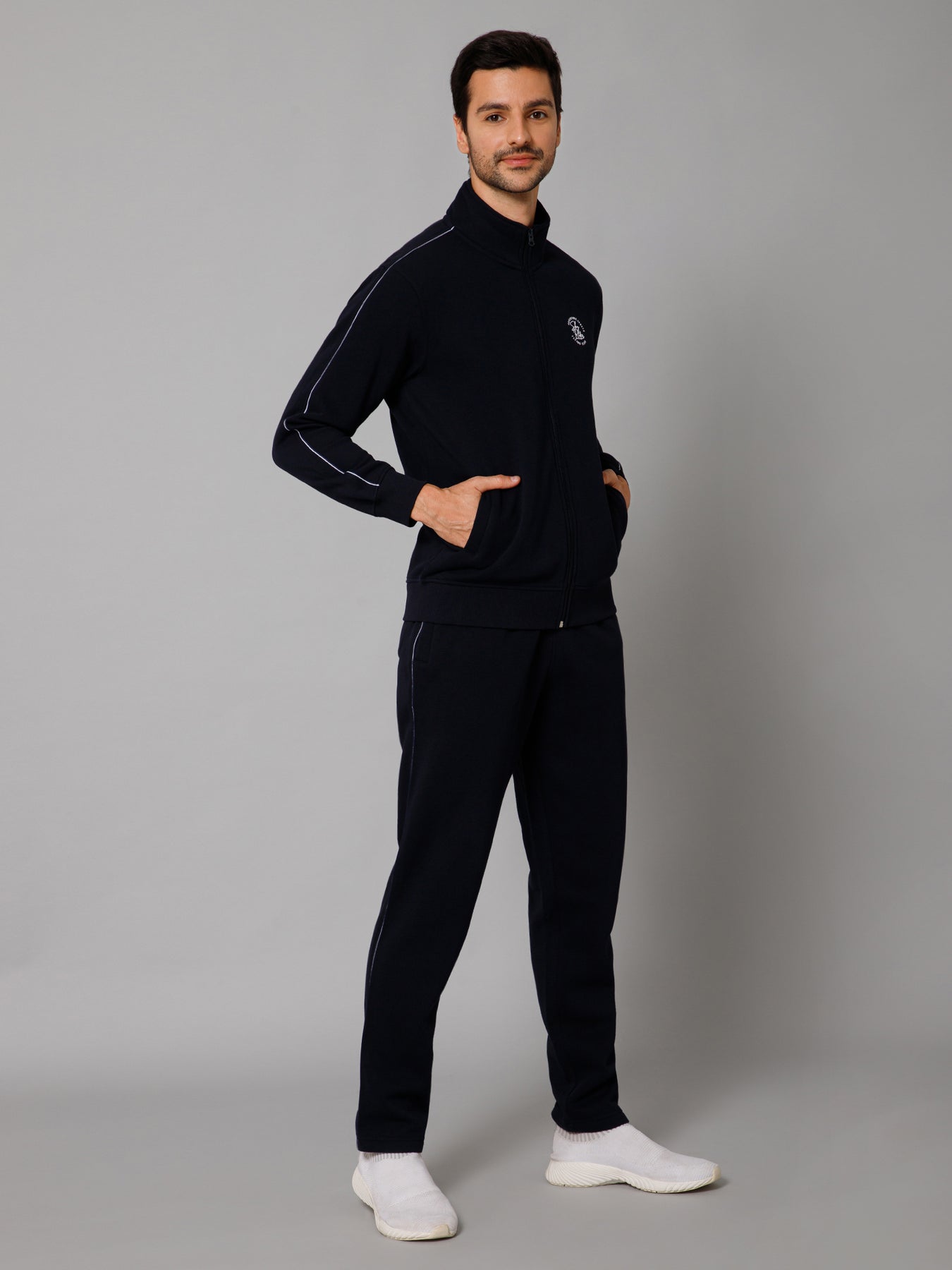 Cantabil Men Navy Blue Track Suit