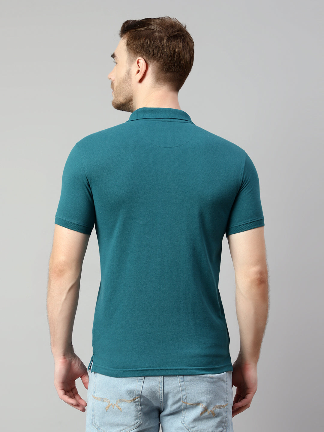 Cantabil Men Teal T-Shirt
